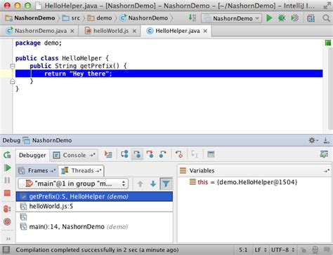 debugger for jdk8 s nashorn javascript in intellij idea 13 1 the