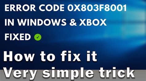 how fix error code 0x803f8001 for windows and xbox beta pc games