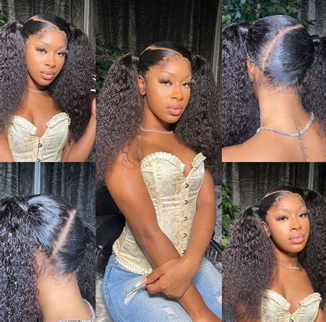 Curly Lace Frontal Frontal Wigs Curly Human Hair Wig 100 Human Hair