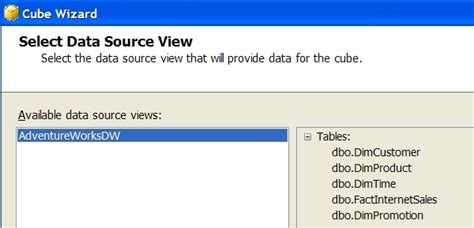 build a cube from an existing data source using sql server analysis