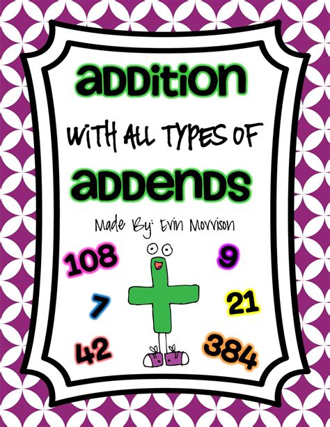 the open door classroom addition with all types of addends