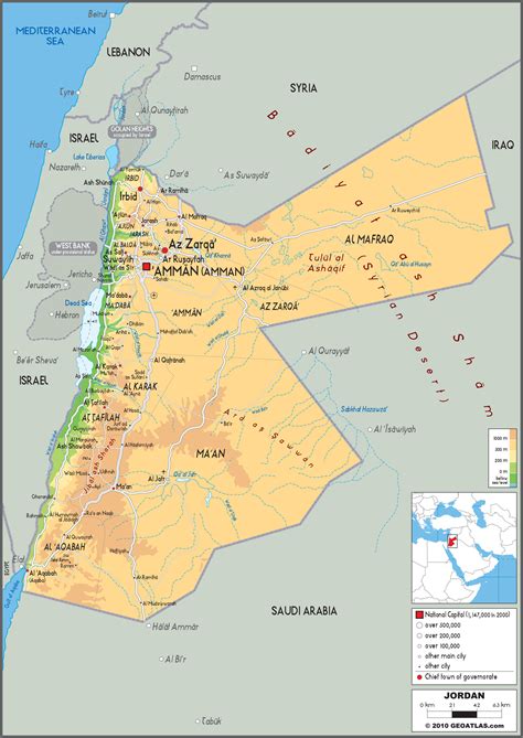 Detailed Map Of Jordan