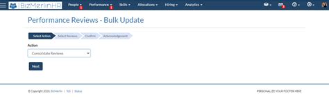 bulk updates on performance reviews hrms human capital management