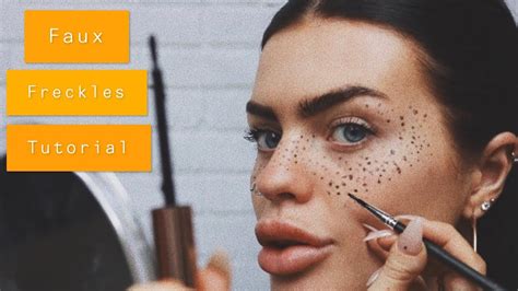 Faux Freckles Using Eyebrow Tint How To Tutorial Youtube