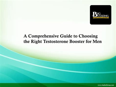Ppt A Comprehensive Guide To Choosing The Right Testosterone Booster