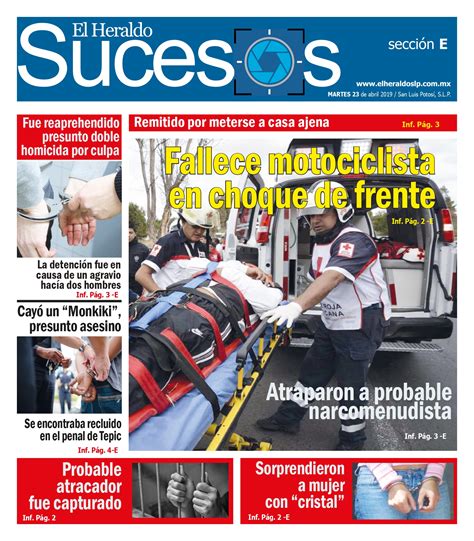 Portada Sucesos El Heraldo De San Luis Potosi