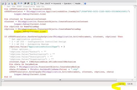 solved ilogic log get code line autodesk community