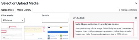 how to fix post processing of image failed error in wordpress