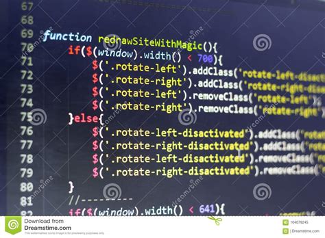 javascript front end code computer programming source code abstract
