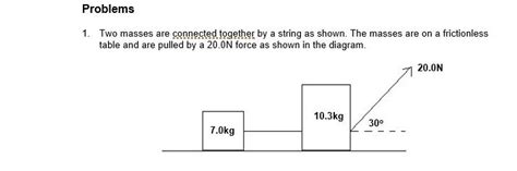 Solved Two Masses Are Connected Together By A String As
