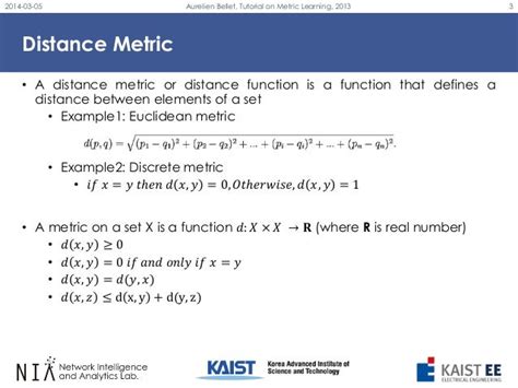distance metric learning