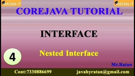 core java tutorial interface video 4 nested