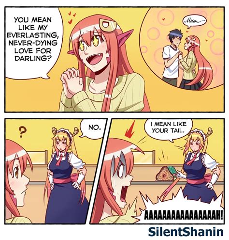 Tohru Miia And Kurusu Kimihito Kobayashi San Chi No Maidragon And 1