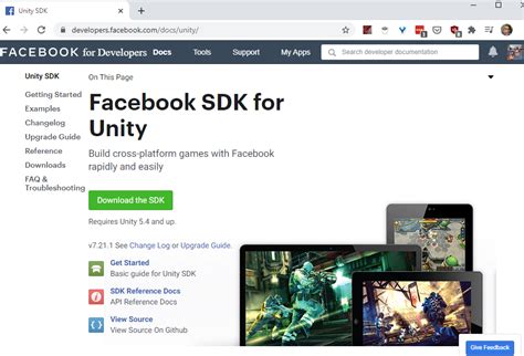 downloading and installing facebook s sdk unity 2020 mobile game