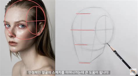 얼굴 스케치 쉽게 그리는 방법 인물화 기초 드로잉 아트데이터