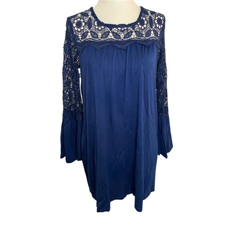 Kate And Mallory Tops Kate And Mallory Bell Sleeve Tunic Royal Blue