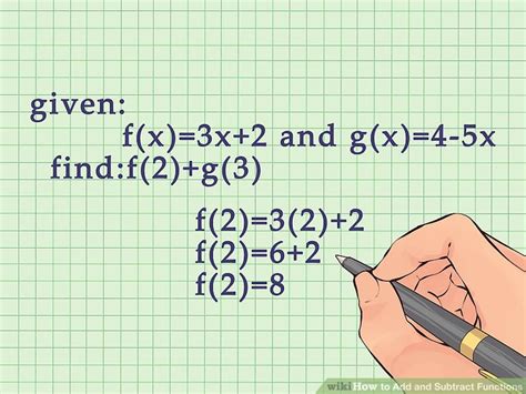 3 ways to add and subtract functions wikihow