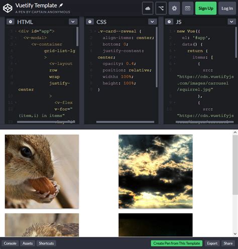 vue js how can i center my v img and v card in a v flex