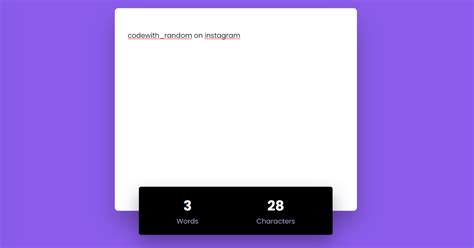 live word counter using html css and javascript