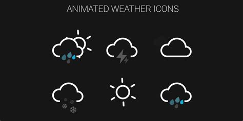 animated weather icons in css codemyui