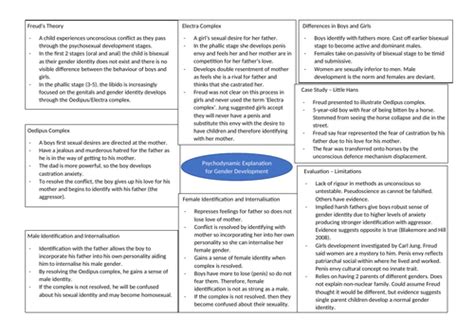 Psychology A Level Gender Revision Posters Teaching Resources