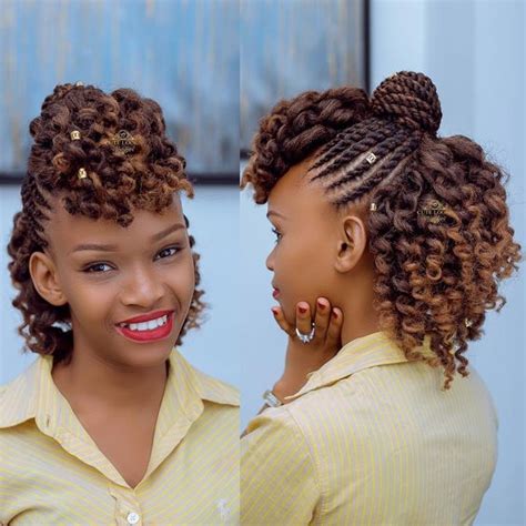 Flat Twist Updo With Curls Black Hair Tribe