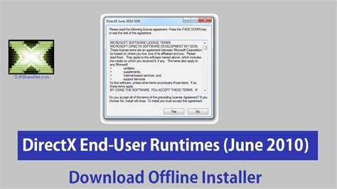 directx end user runtime june 10 download offline installer