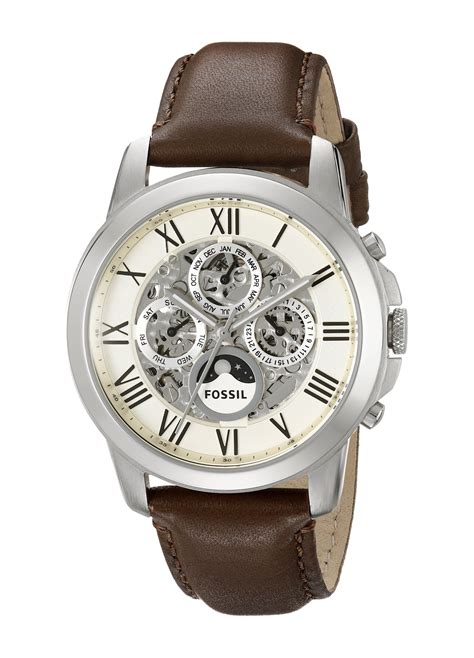 Robot Check Brown Leather Watch Leather Watch Leather Band