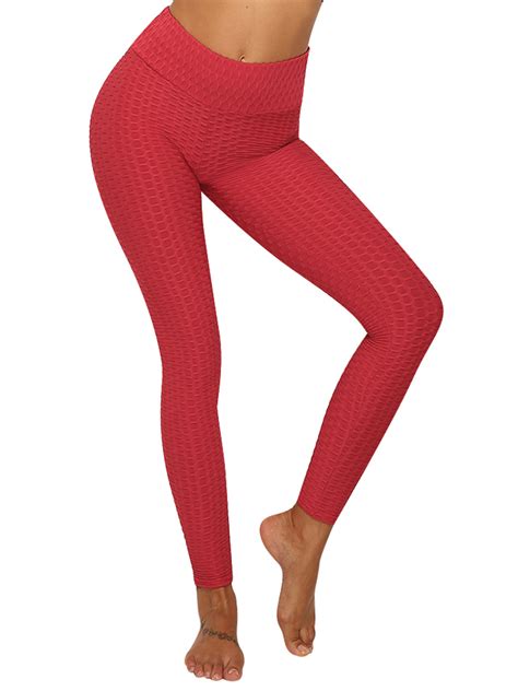 Sayfut Womens High Waist Yoga Pants Tummy Control Workout Ruched Butt