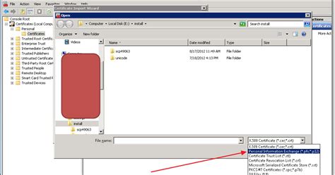 how to export apache s ssl certificate and private key to windows and