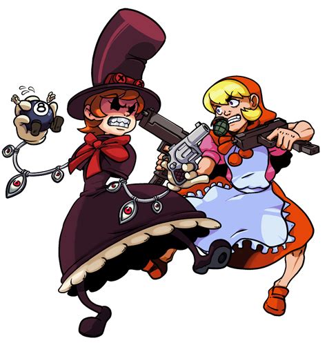 Safebooru 2girls Apron Basket Binarypen Black Eyes Blonde Hair Blue