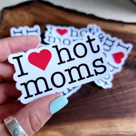 I Heart Hot Moms Sticker Etsy