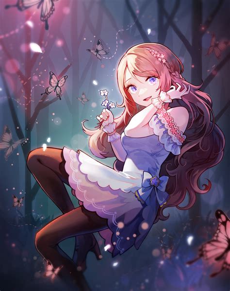 Safebooru 1girl Absurdres Bangs Black Legwear Bow Breasts Brown Hair