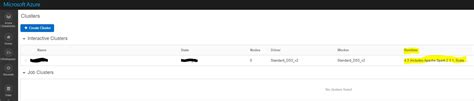 checking the version of databricks runtime in azure