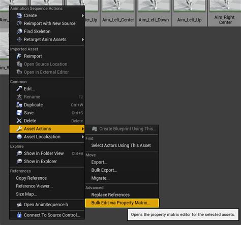 creating an aim offset unreal engine documentation