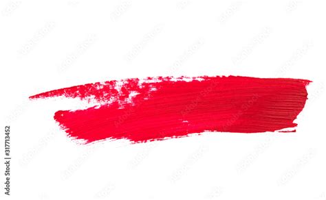 Lipstick Smear Smudge Swatch Isolated On White Background Image Stock
