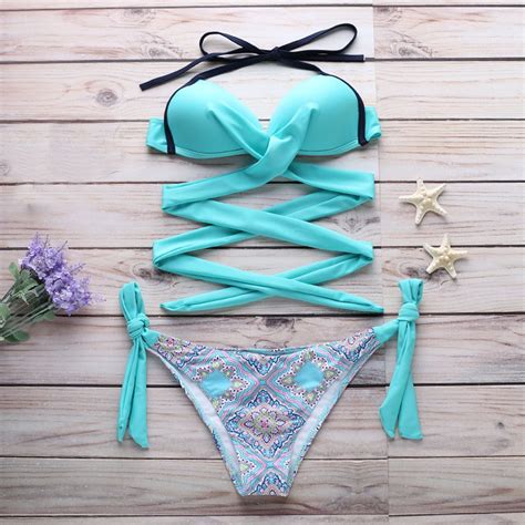 Himiway Push Up Padded Bra Swimsuit Bathing Sexy Women Bikini Set