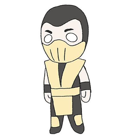 How To Draw Scorpion From Mortal Kombat Easy Drawing Tutorial