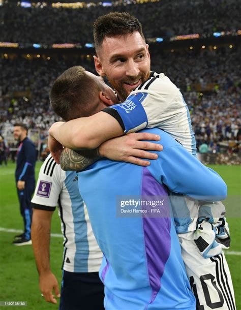 Lionel Messi Of Argentina Celebrates After Winning The Fifa World Cup