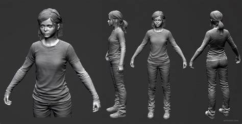 3d girl woman model full view