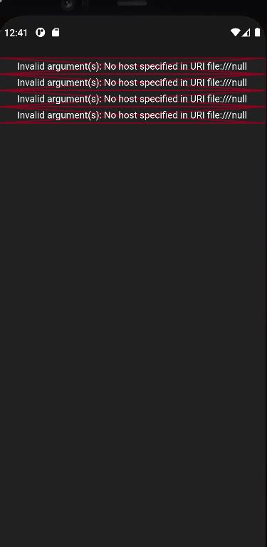no host specified in uri flutter flutter flux