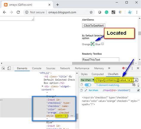 selenium locators contains xpath function qafox