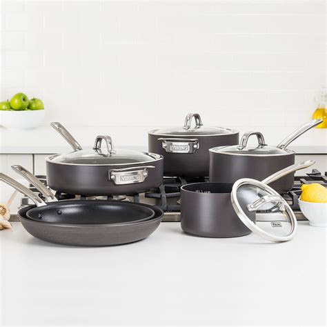 Viking Hard Anodized Nonstick 10 Piece Cookware Set Sur La Table