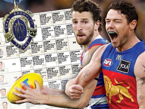 Afl Brownlow Medal 2024 Best Bets Round By Round Form Guide Most Club