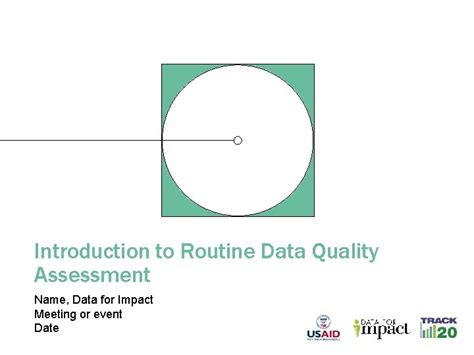 Introduction To Routine Data Quality Assessment Name Data