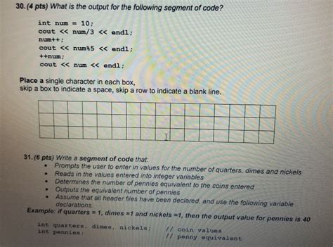 solved 19 4 pts given the following variable declaratio