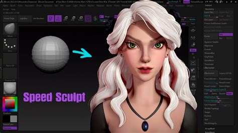 Stylized Girl 3d Model In Zbrush Program Youtube
