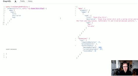 how to work with shopify s query argument in graphql