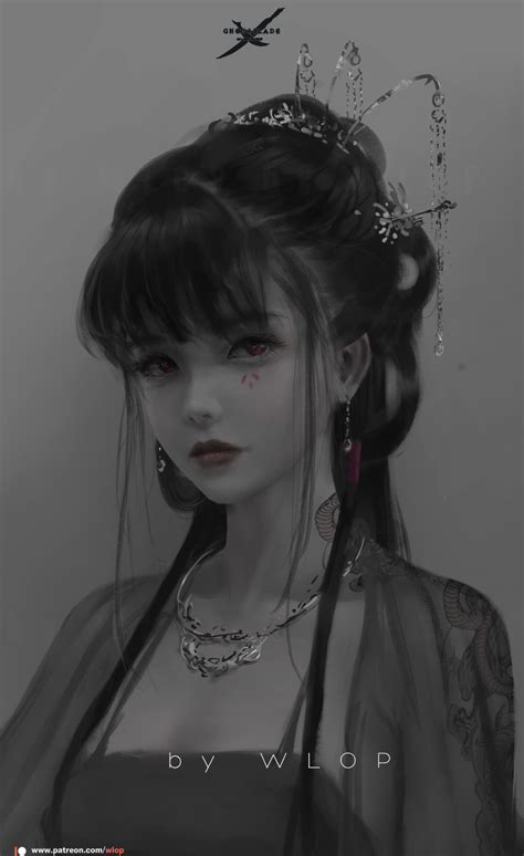 Portrait Demo Jade By Wlop On Deviantart Portrait Digital Art Girl