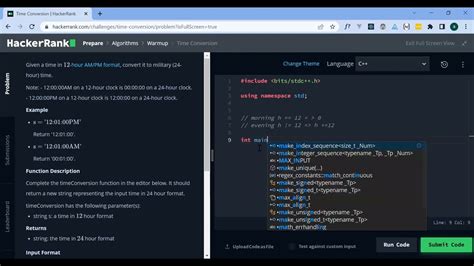 hackerrank time conversion youtube
